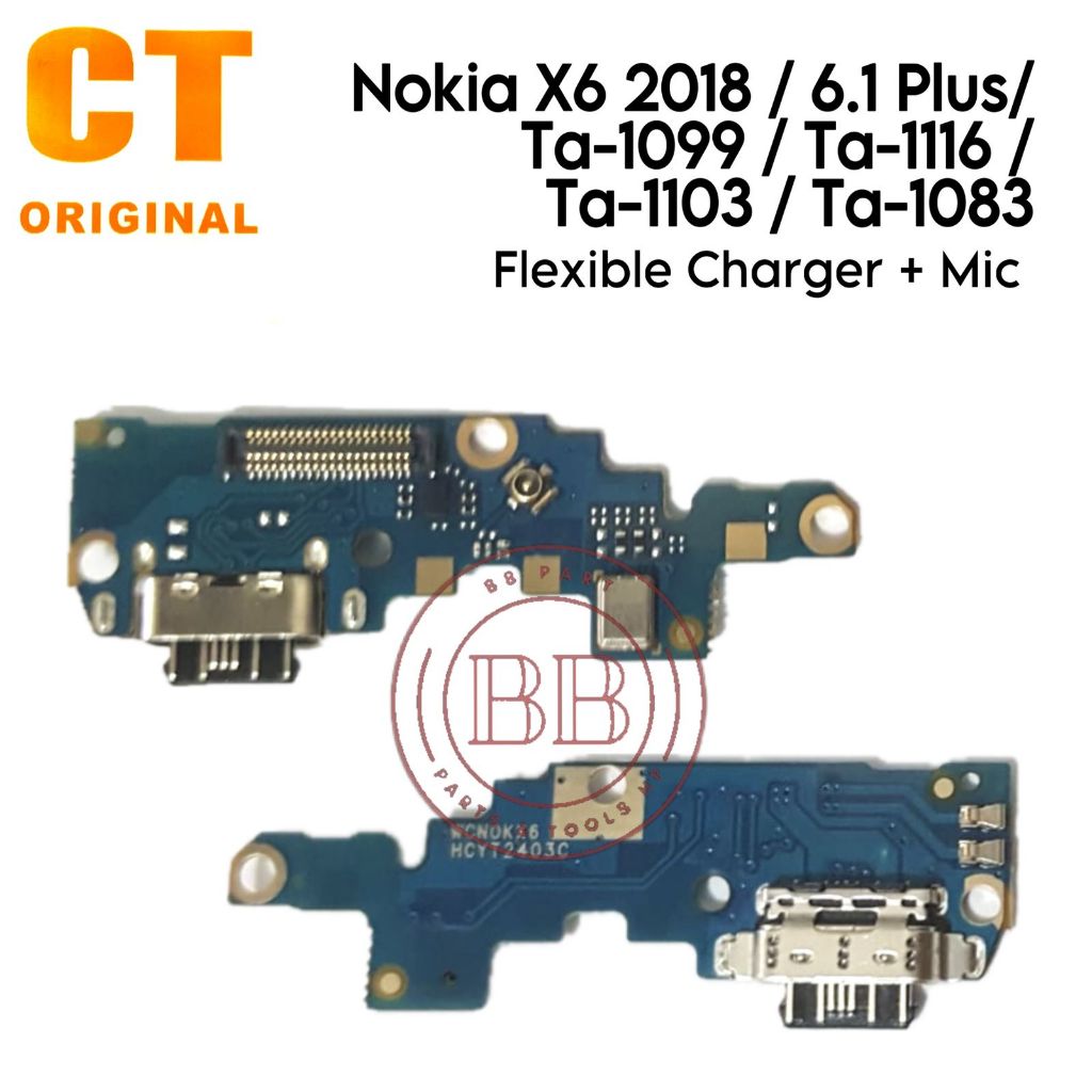 Jual Papan Konektor PCB Charger Mic Nokia X6 2018 / 6.1 Plus / 6.1+ / TA-1099 / TA-1103 / TA ...