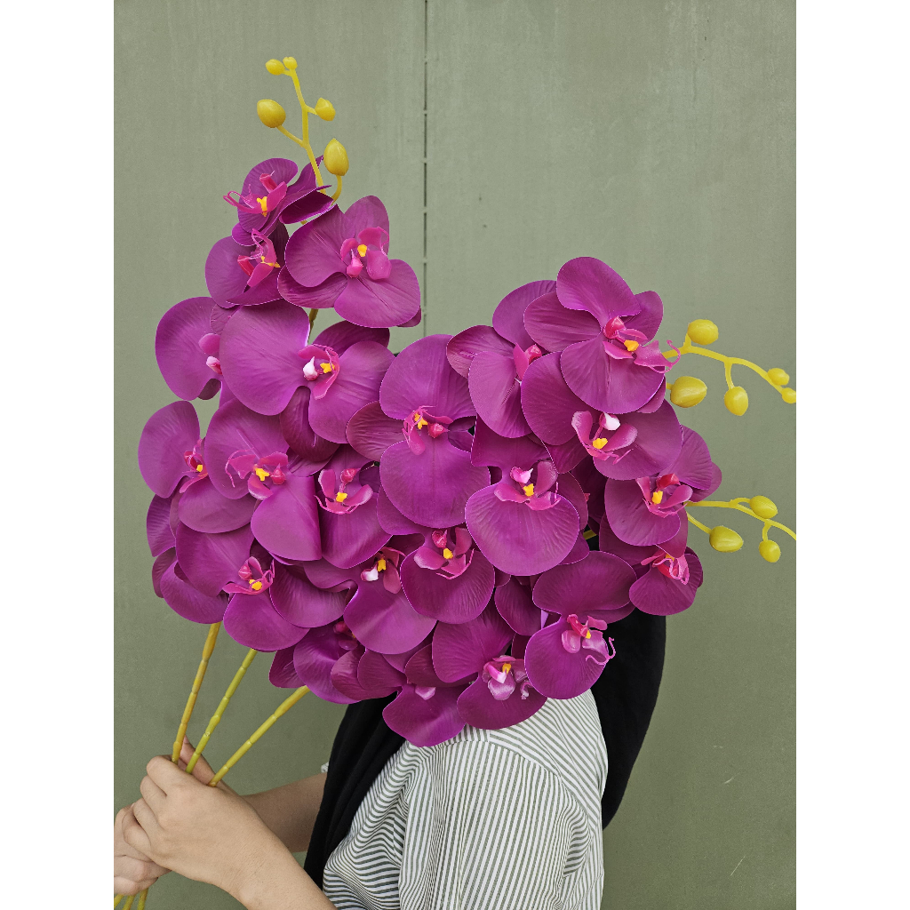 Jual BUNGA ANGGREK ARTIFICIAL PREMIUM LATEX PALSU PLASTIK DEKORASI ...