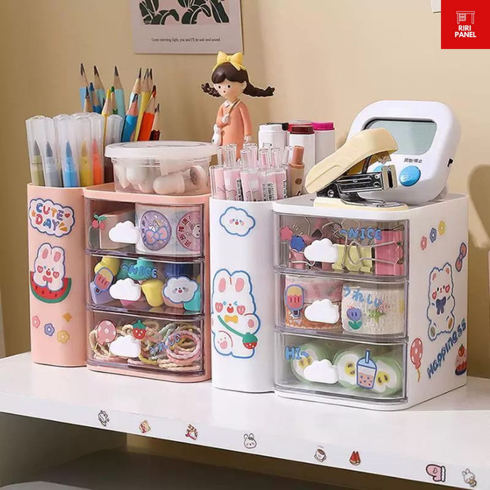 Jual RIRI [FREE STICKER] Stationary Storage Tempat Penyimpanan Alat ...
