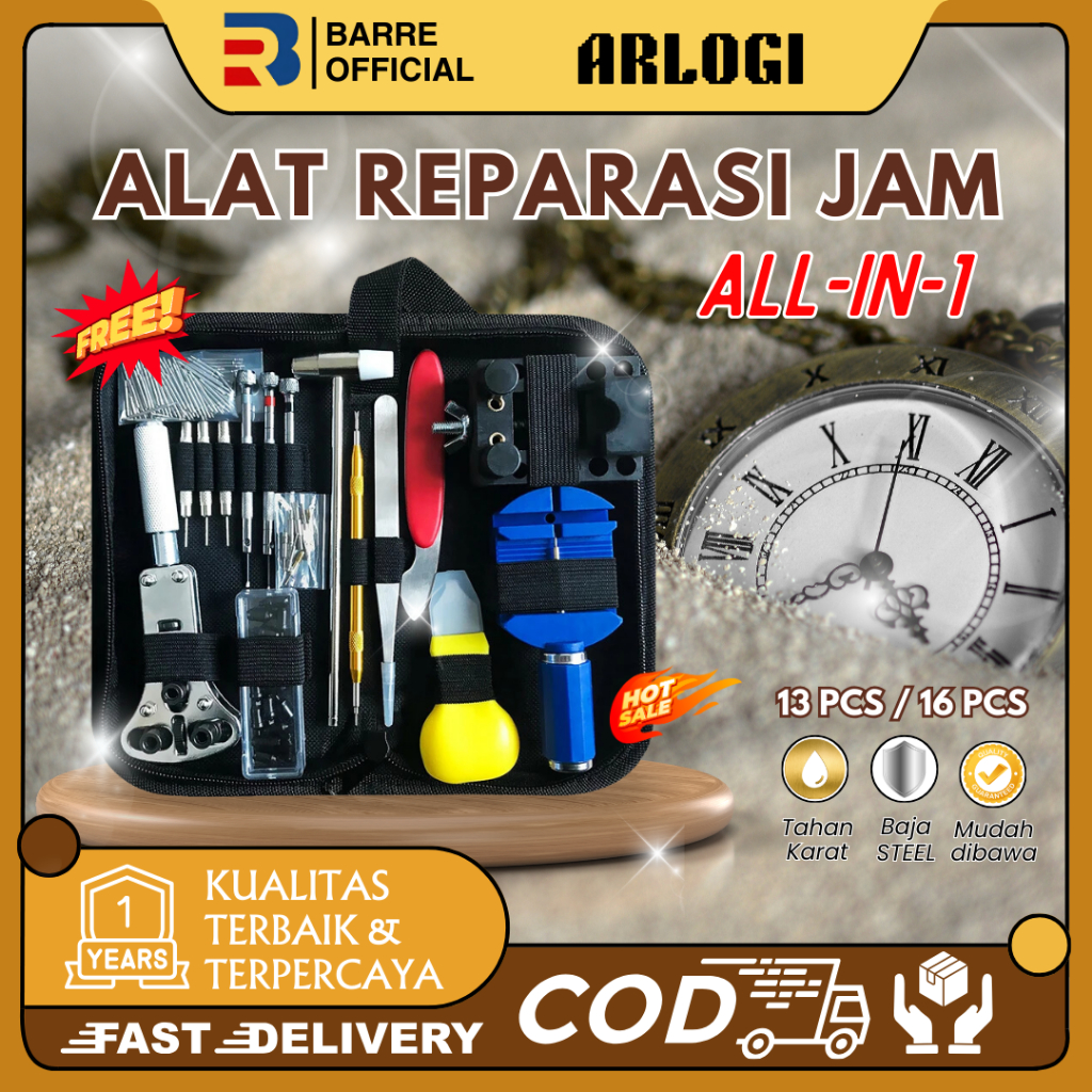 Jual BARRE Perlengkapan Alat Perbaikan Tool Servis Pembuka Jam Tangan ...