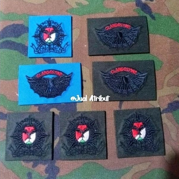 Jual Atribut Bordir Papan Nama/Brevet Wings PDL TNI AD/AL/AU Bordir biasa/ Perkeras/+perekat ...