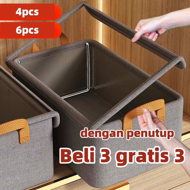 Jual 【dengan penutup】tahan debu storage box Lipat kotak penyimpanan ...