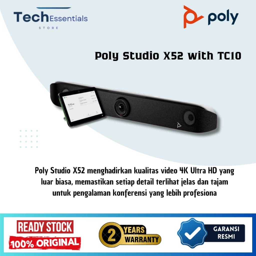 Jual Poly Studio X52 All-In-One Video Bar with TC10 Controller Kit ...