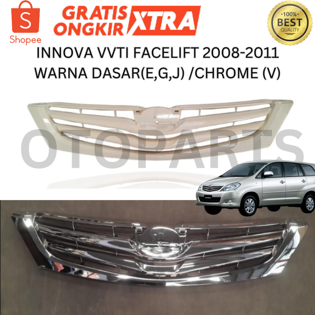 Jual GRILL GRILLE RAM DEPAN TOYOTA INNOVA GEN1 FACELIFT VVTI 2008 2009 ...