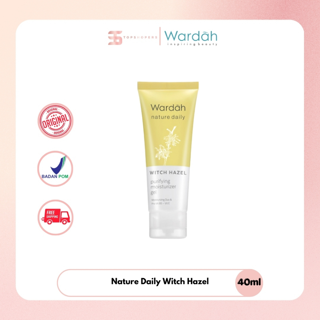 Jual Wardah Nature Daily Witch Hazel Purifying Moisturizer Gel 40ml ...