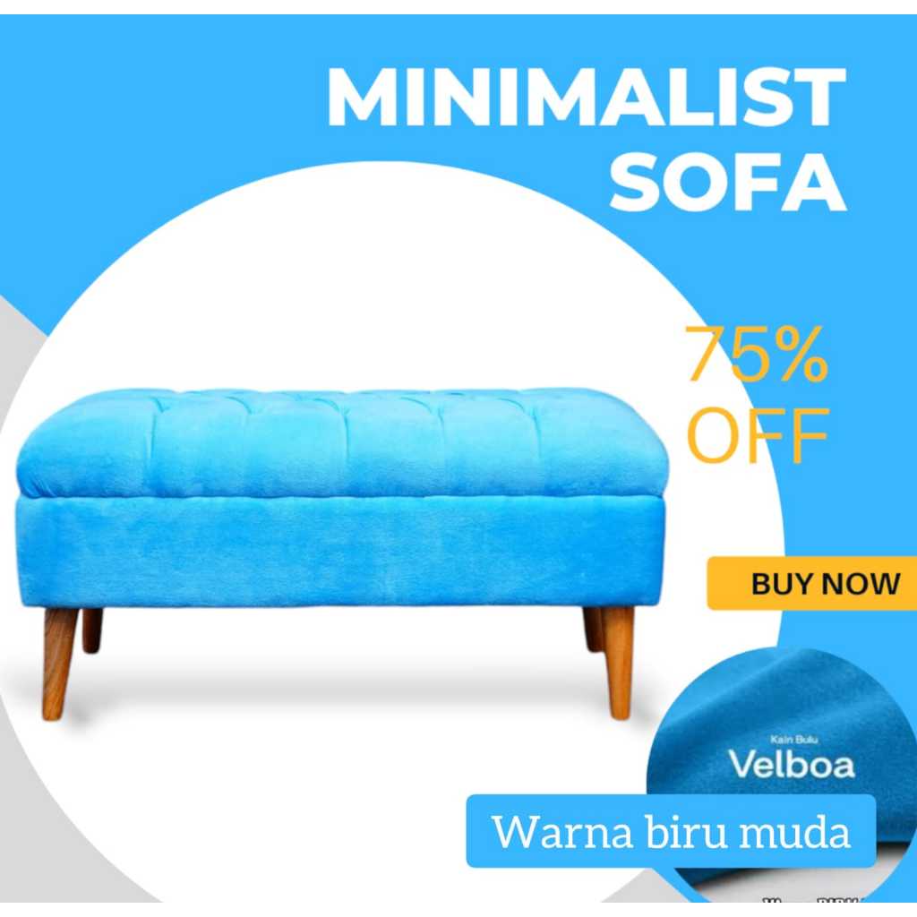 Jual BIRU MUDA - SOFA BENCH MINIMALIS BERKUALITAS / SOFA BENCH / SOFA ...