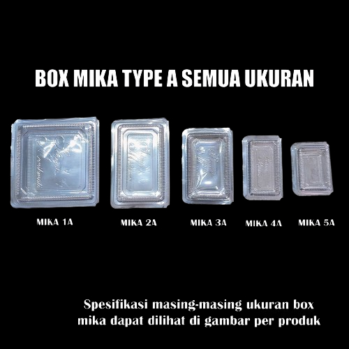 Jual Plastik mika kue ukuran 1A,2A,3A Jumbo plastik bening / mika kotak ...