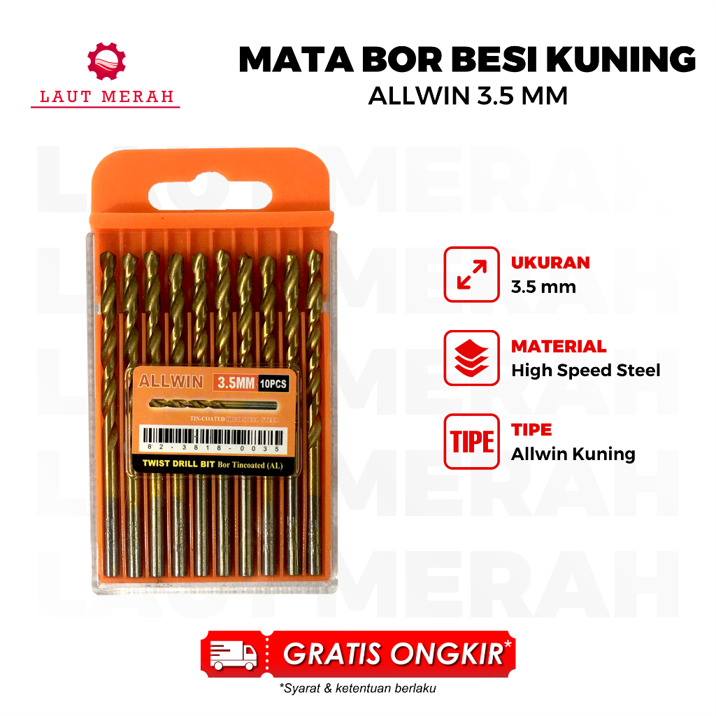 Jual Mata Bor Besi Allwin Kuning 3.5mm | Shopee Indonesia