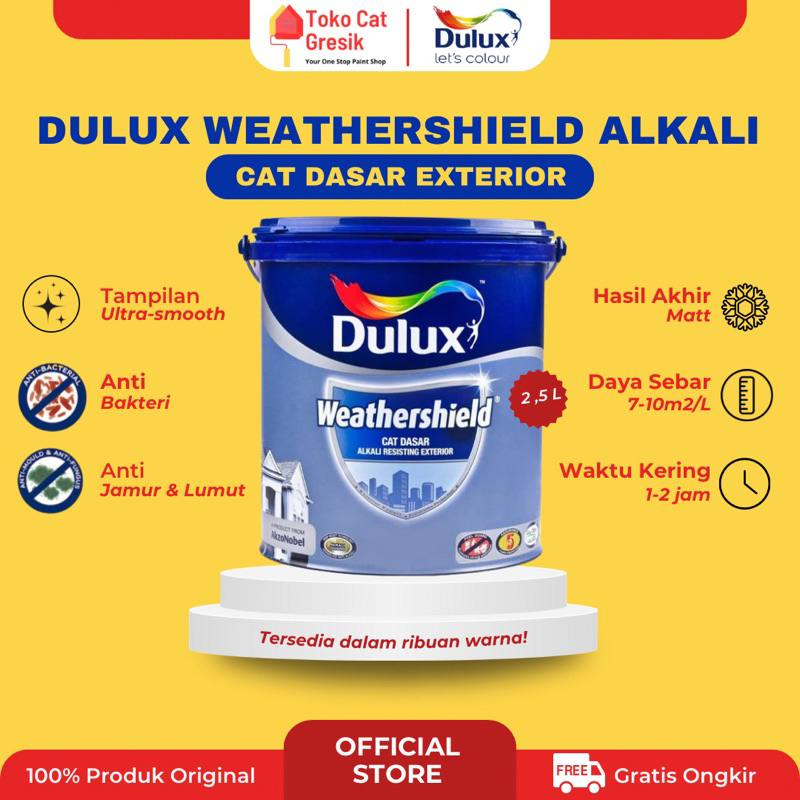 Jual TERMURAH! DULUX WEATHERSHIELD CAT DASAR ALKALI RESISTING EXTERIOR ...
