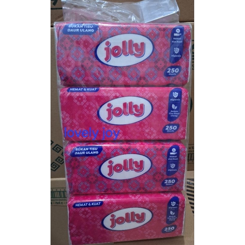 Jual TISSUE JOLLY 250 Sheet 4 bks/Tisu Jolly READY STOCK Kemasan baru ...