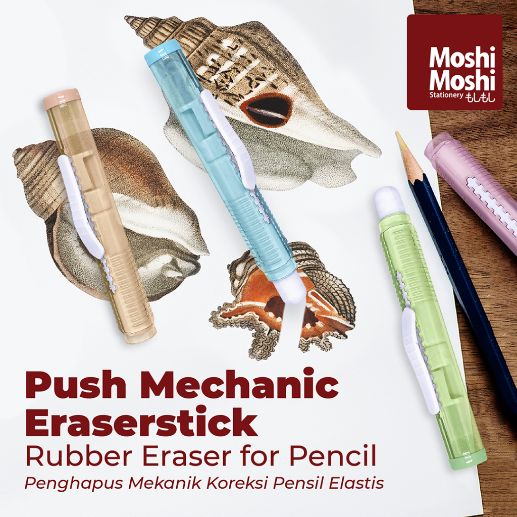 Jual Push Mechanic Eraserstick Rubber Eraser for Pencil Colorful ...