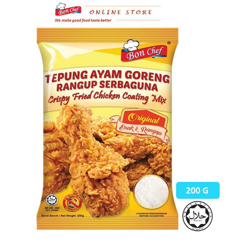 Jual Tepung Bonchef Ayam Goreng Original Bon Chef 200g | Shopee Indonesia