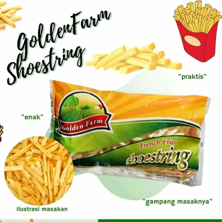 Jual kentang golden farm shoestring 1kg/golden farm kentang Frozen ...
