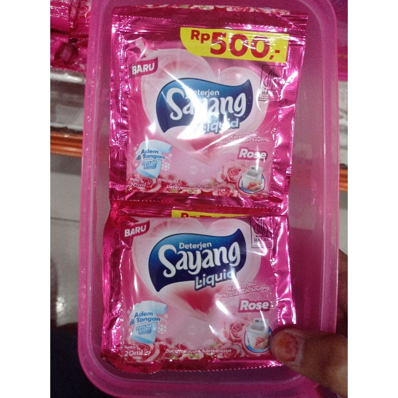 Jual SAYANG DETERJEN LIQUID CAIR ROSE 24x20ML | Shopee Indonesia