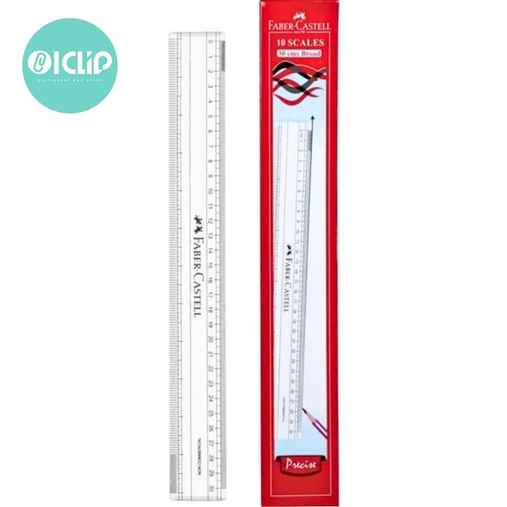 Jual PENGGARIS FABER CASTELL 30CM/ ROL 30CM/ RULER FABER CASTELL ...