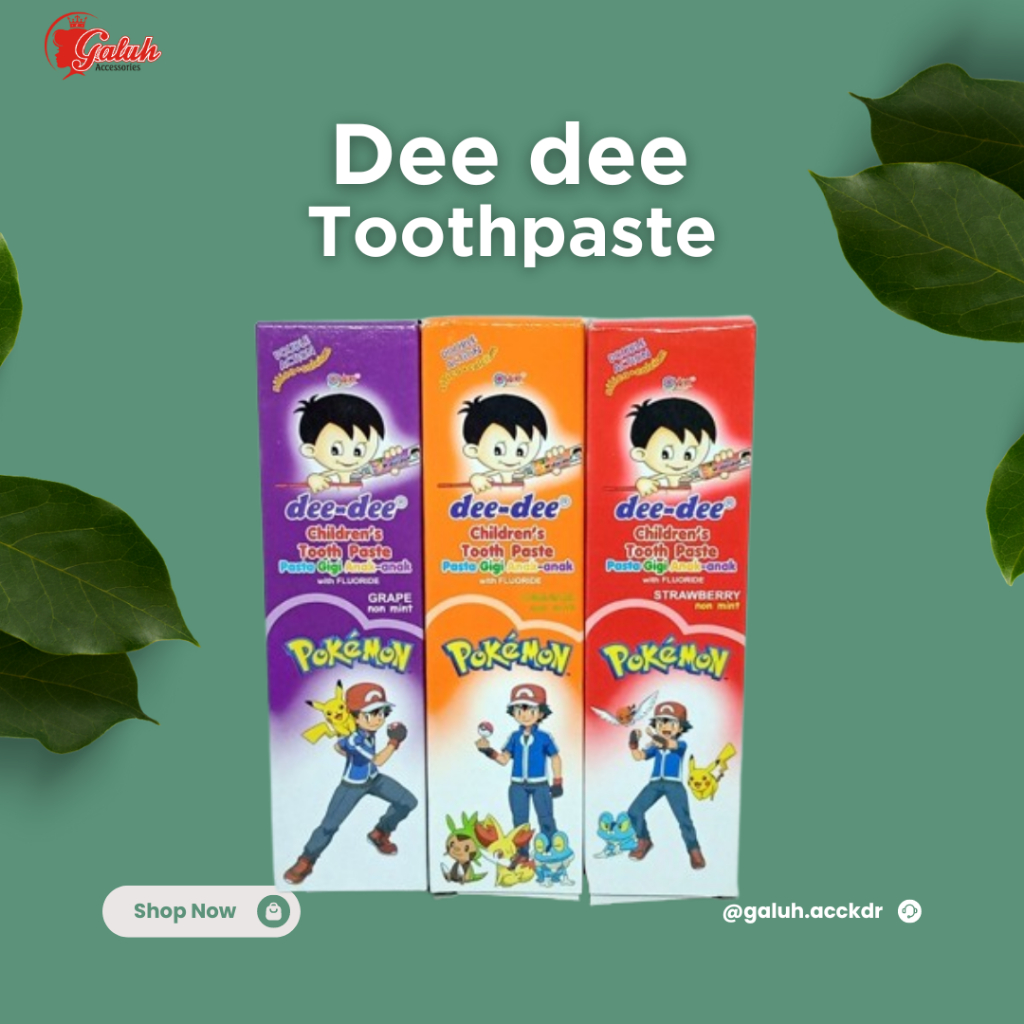 Jual DEE DEE TOOTH PASTE POKEMON/PASTA GIGI DEE DEE MURAH 50G | Shopee Indonesia