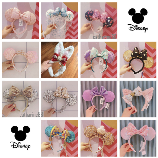 Jual Bando Minnie Disney Pita Topi Pink Ariel Mermaid Shell Kerang ...
