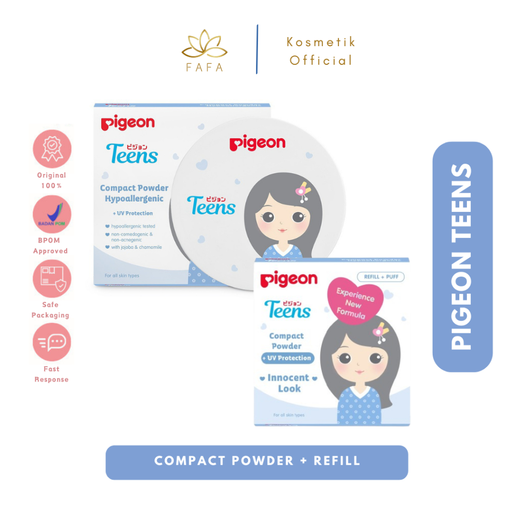 Jual PIGEON TEENS Compact Powder + UV Protection 14gr - Bedak Padat ...