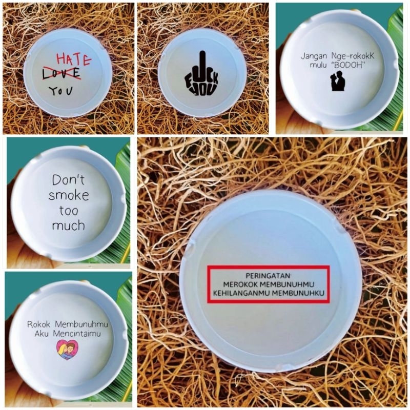 Jual Asbak rokok custom tulisan kado ultah unik lucu pacar keren murah ...
