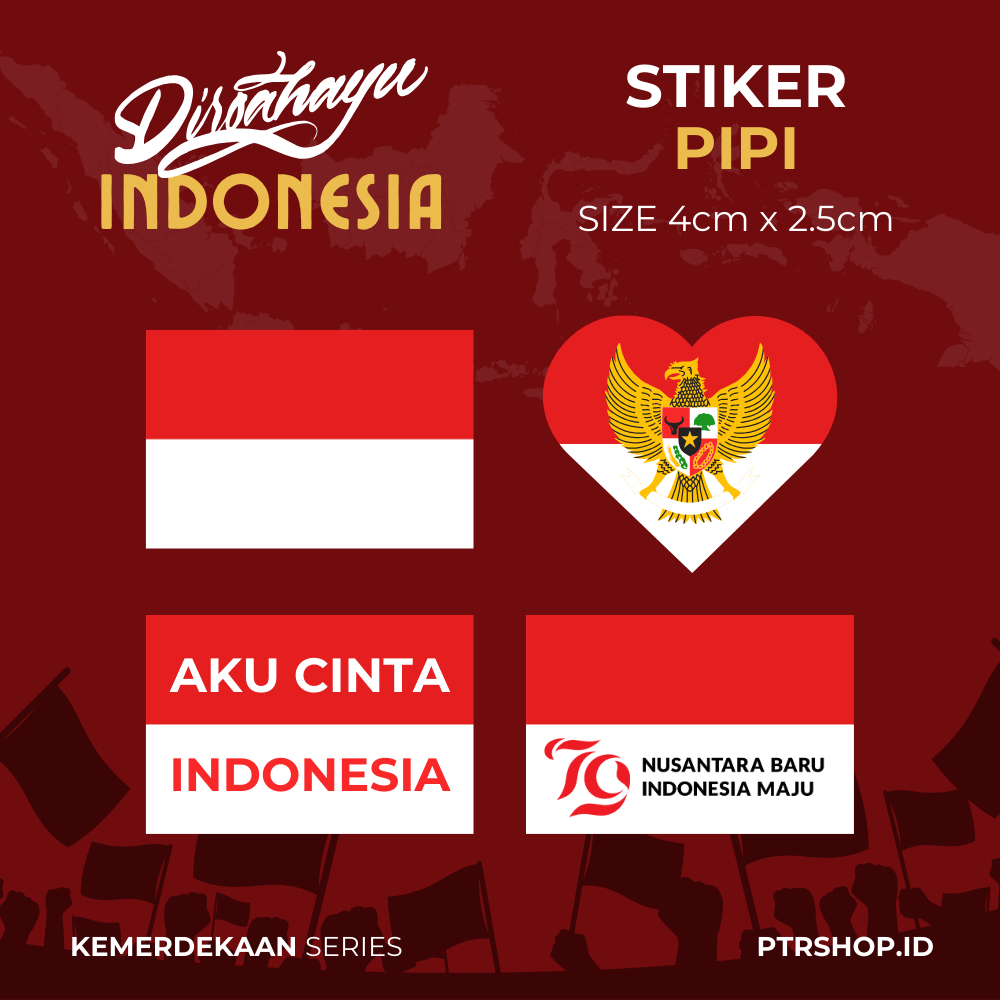 Jual STIKER PIPI BENDERA / STIKER MERAH PUTIH / STIKER BENDERA TEMPEL ...