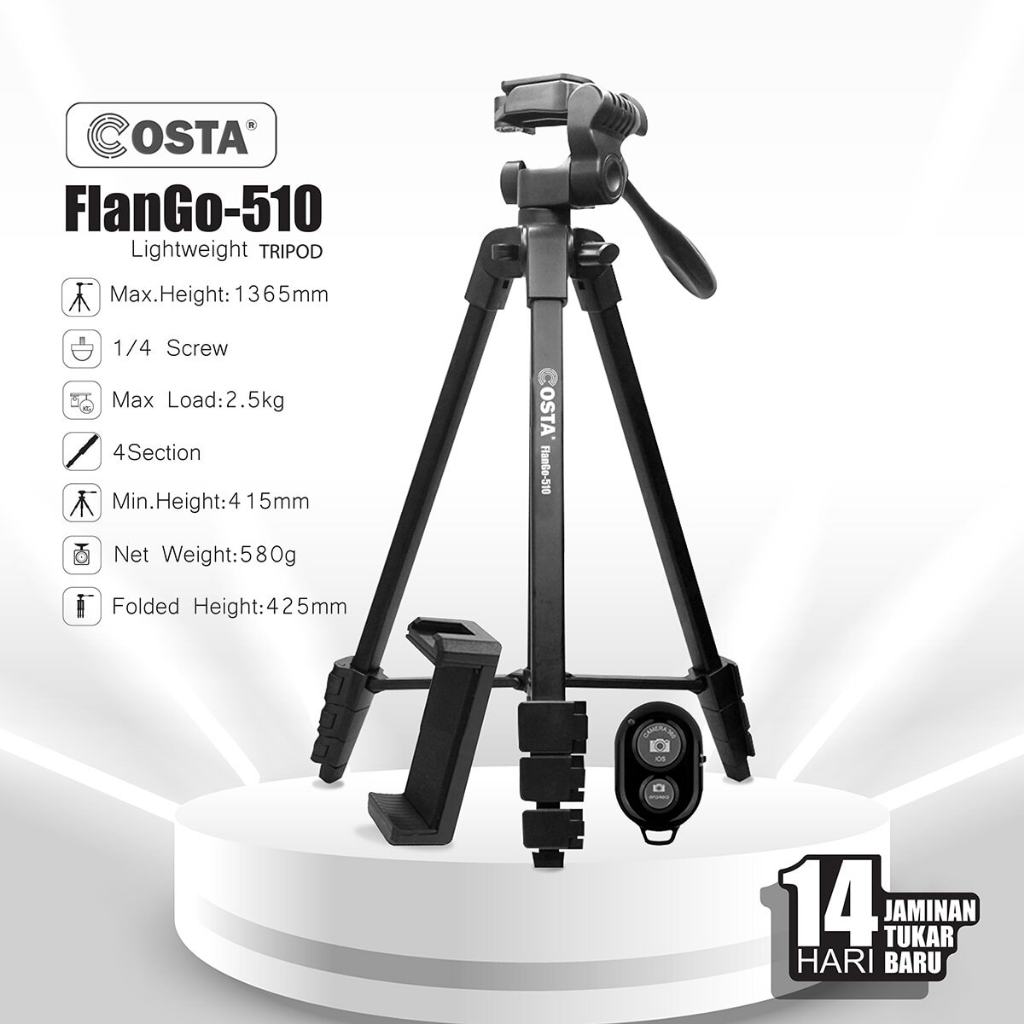 Jual COSTA FlanGo-510 Tripod Quick Release For Kamera Smartphone ...