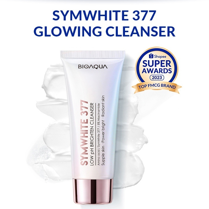Jual BIOAQUA SymWhite 377 Low PH Brightening Cleanser Sabun Cuci Muka 100g original | Shopee ...