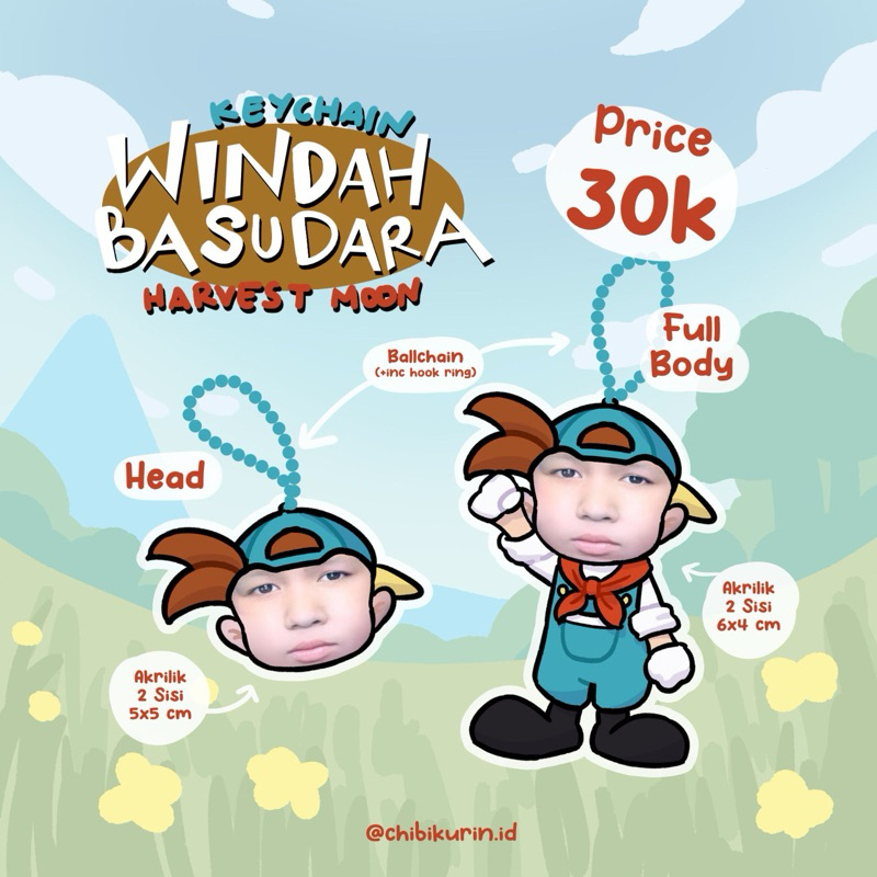 Jual KEYCHAIN WINDAH BASUDARA HARVEST MOON EDITION by chibikurin.id ...