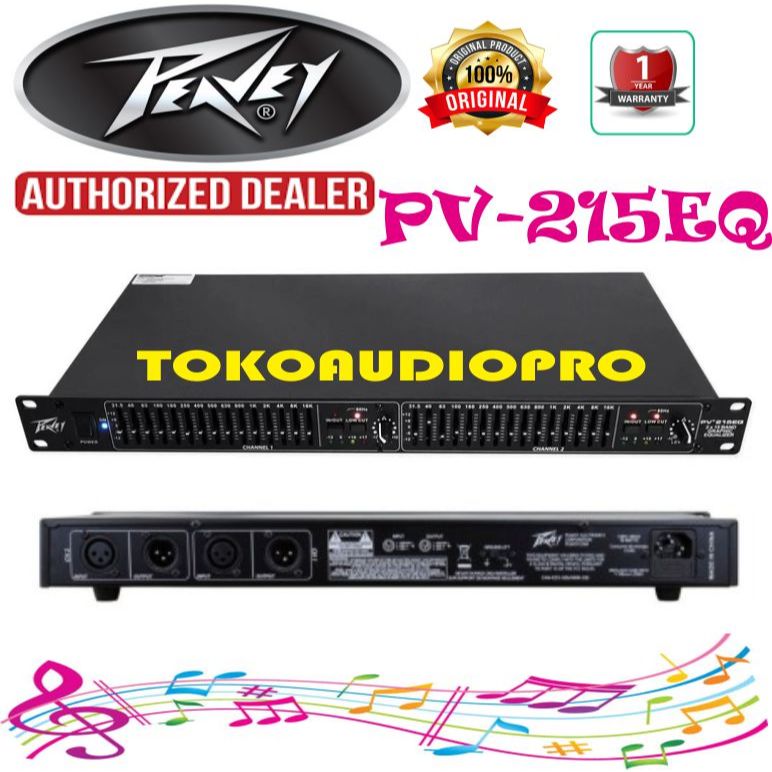 Jual Peavey PV 215 EQ Dual 15 Band Stereo Graphic Equalizer Original Peavey PV-215EQ PV215EQ ...
