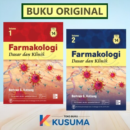 Jual BUKU FARMAKOLOGI DASAR DAN KLINIK EDISI 14 SET (VOLUME 1 + 2 ) - KATZUNG - ORIGINAL ...