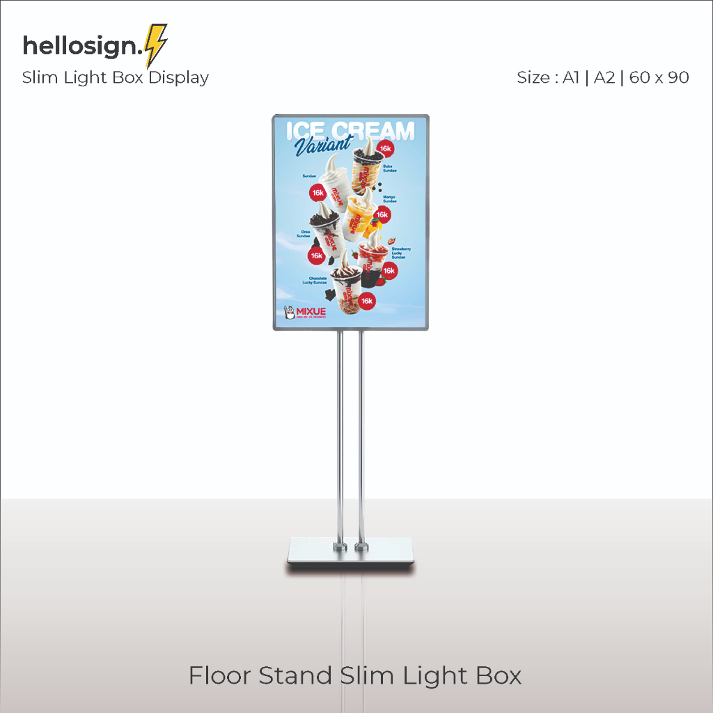 Jual Stand Slim Light Box | LED Side Desk Menu | Papan Pengumuman ...