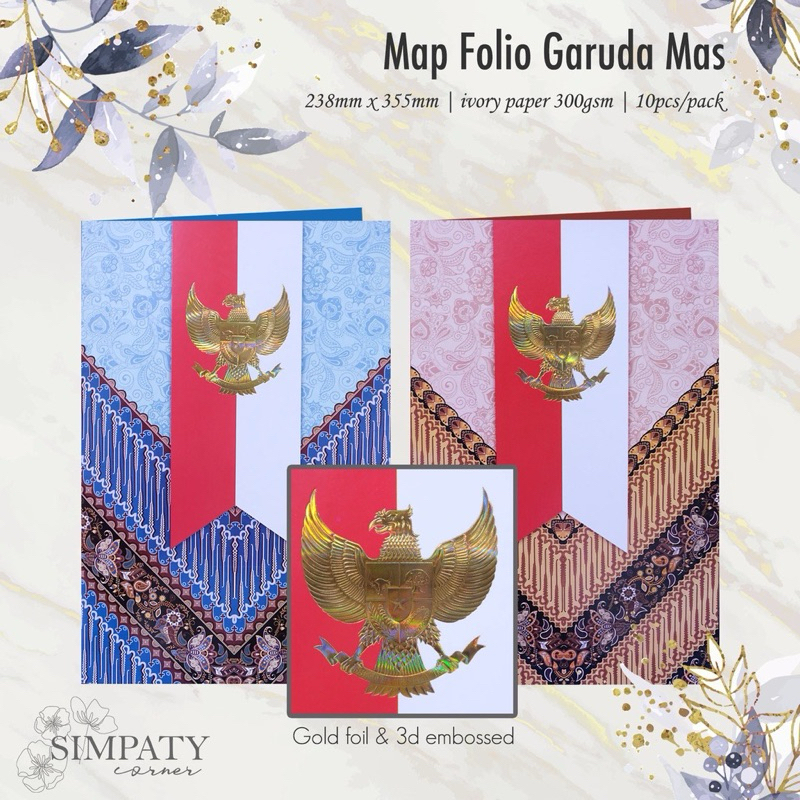 Jual Map kertas / Stopmap / Stop Map folio motif batik Garuda Indonesia ...