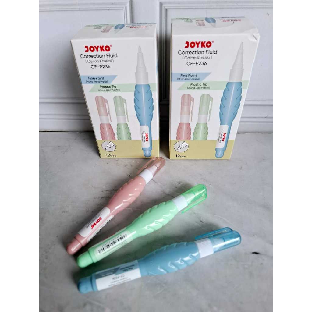 Jual ISI 12 PCS Tip Ex Cair Joyko Pastel CF-P236 / Correction Fluid Cair Tipex 236 atk | Shopee ...