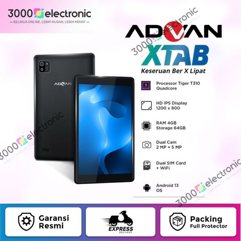 Jual Advan Tablet XTAB Ram 4/64 , Android 13 - X Tab 8" - 4GB - 64GB 8 ...