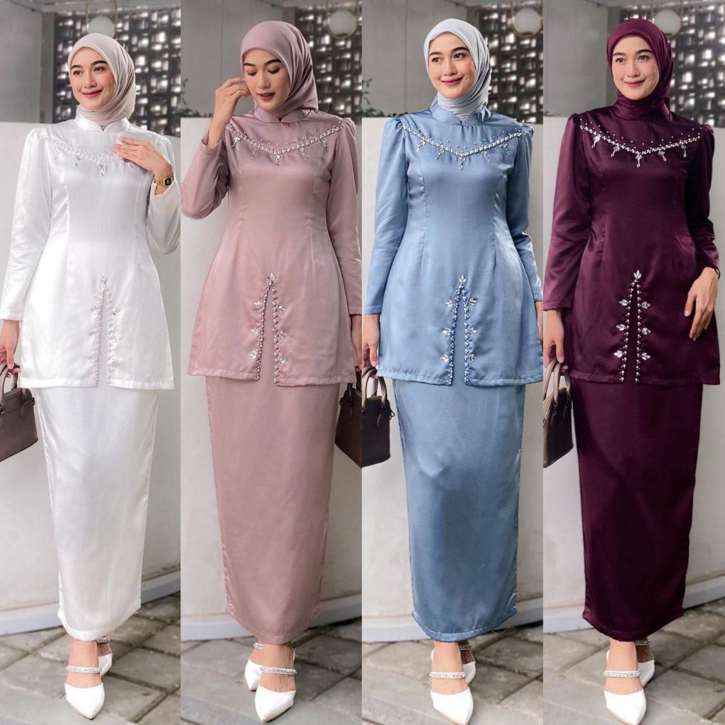 Jual FAYRA One Set Kurung Melayu Dress Pesta Payet Swarosky Handmade ...