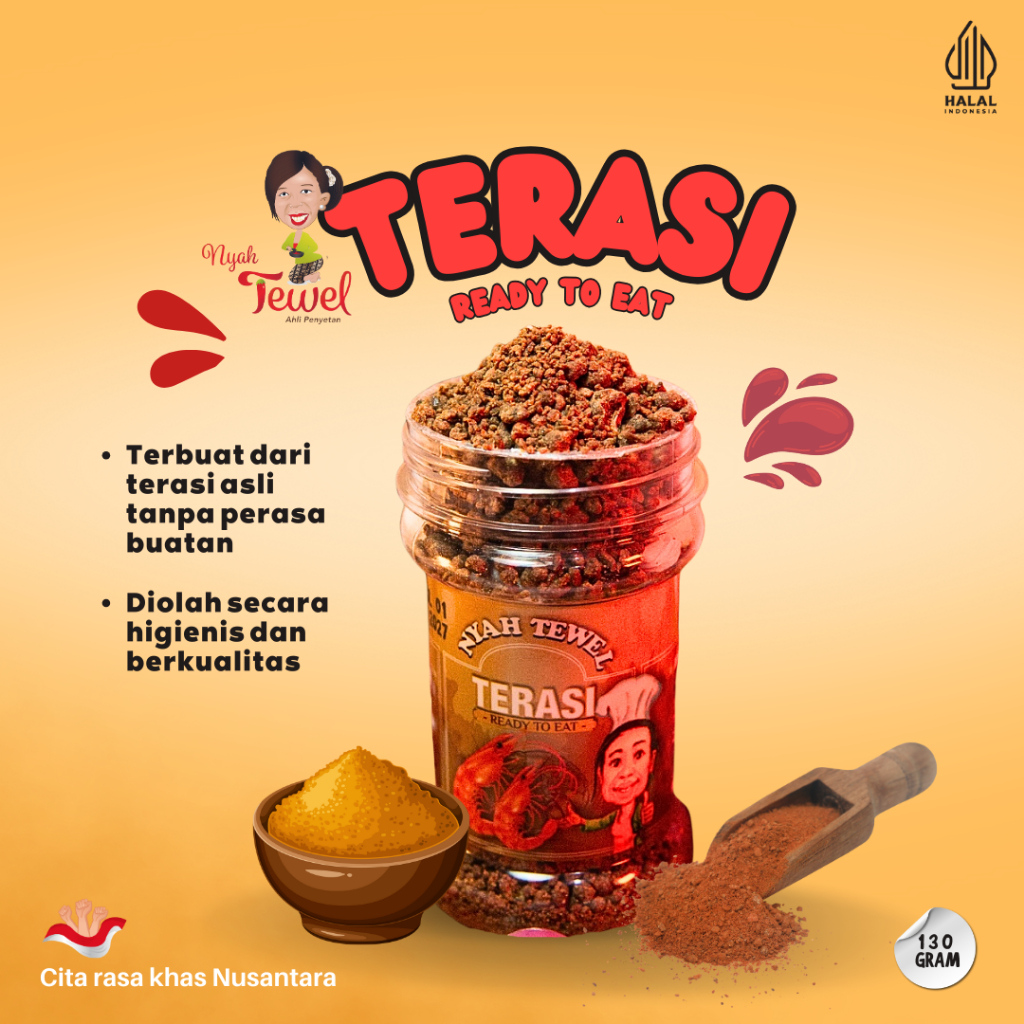 Jual NYAH TEWEL - Terasi Udang 75 Gr Sambal Khas Nusantara Indonesia ...
