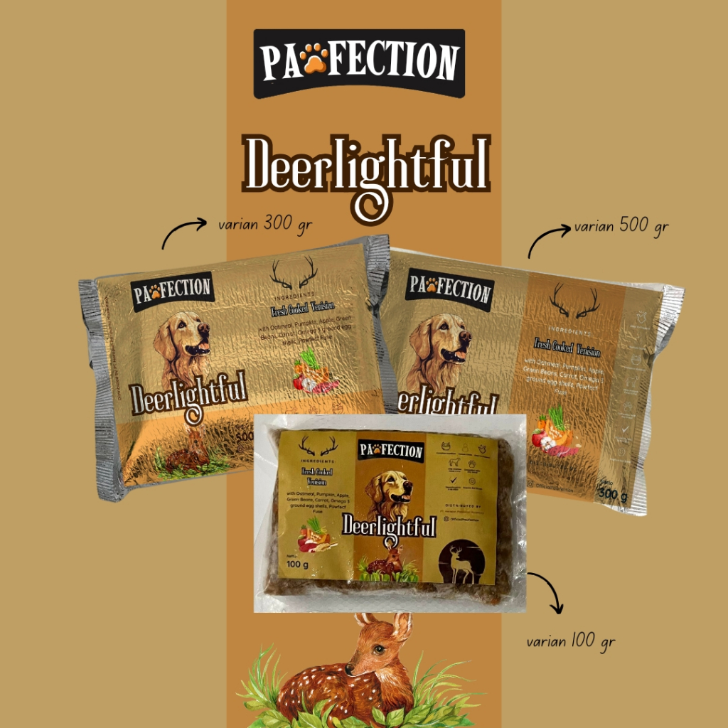 Jual PAWFECTION DEERLIGHTFUL NATURAL SLOW COOKED DOG FOOD DAGING RUSA ...