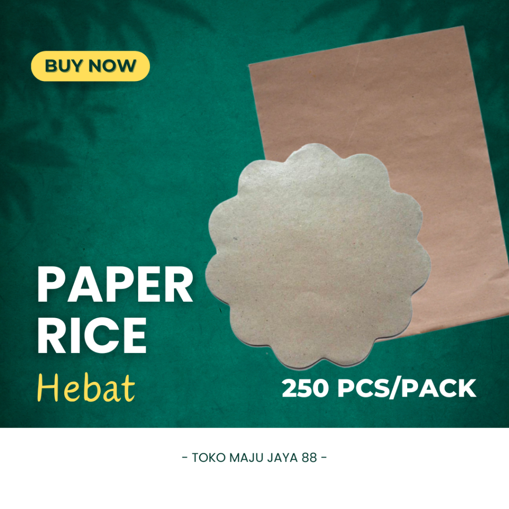 Jual Kertas Nasi Coklat / Paper Rice - Merk Hebat 20 x 20 cm 25 x 35 cm ...