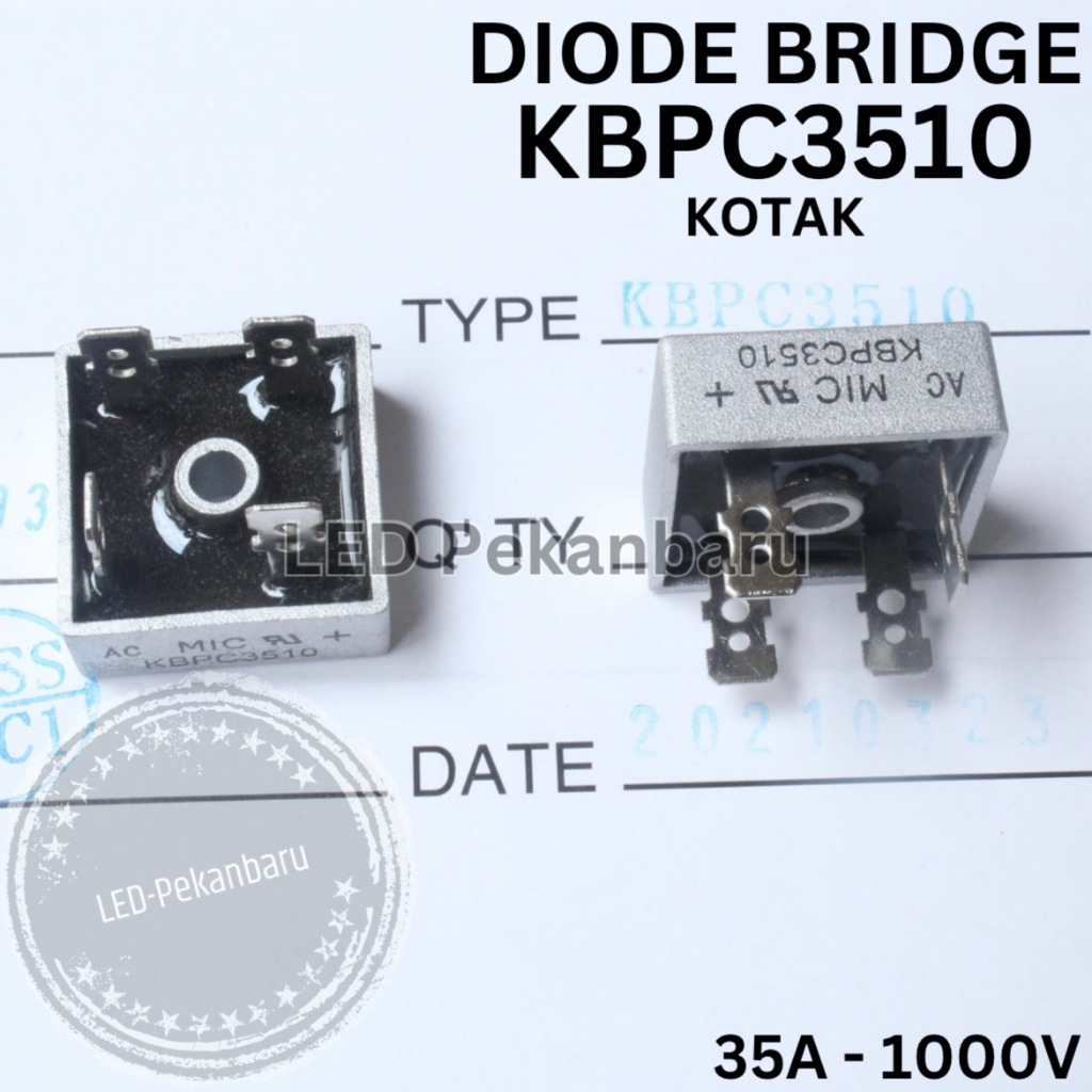 Jual DIODA BRIDGE KBPC3510 KBPC 3510 35A 1000V KIPROK KUPROK KOTAK | Shopee Indonesia
