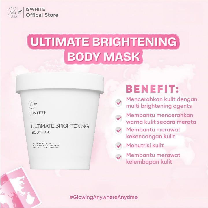 Jual Masker ISWHITE Masker Badan (Body Mask Brightening Ultimate) 200gr ...