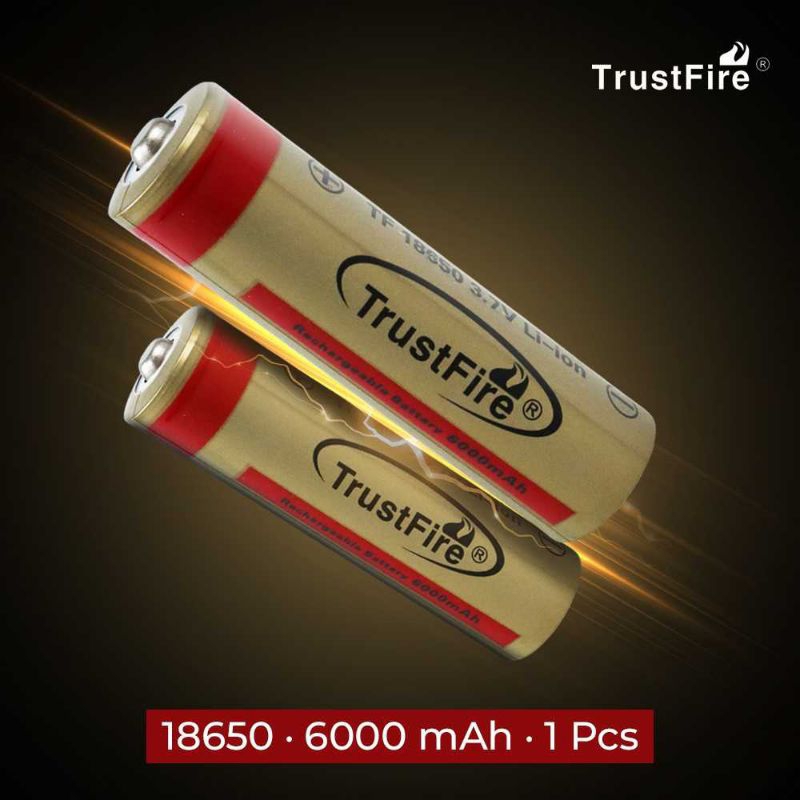 Jual TrustFire Baterai Rechargeable 18650 Li-Ion 3.7V 6000mAh 1 PC ...