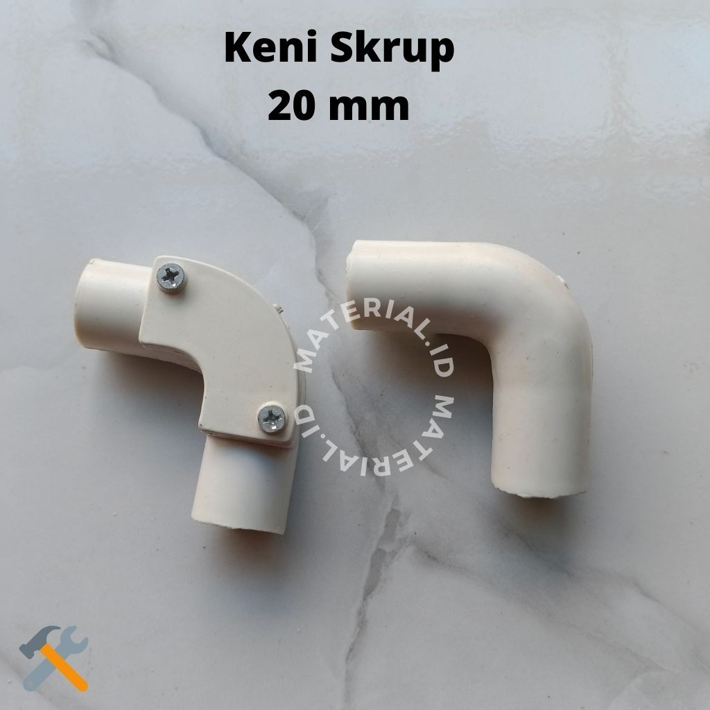 Jual Elbow 20mm / Keni Listrik sekrup skrup / L-bow Pipa Listrik 20MM ...