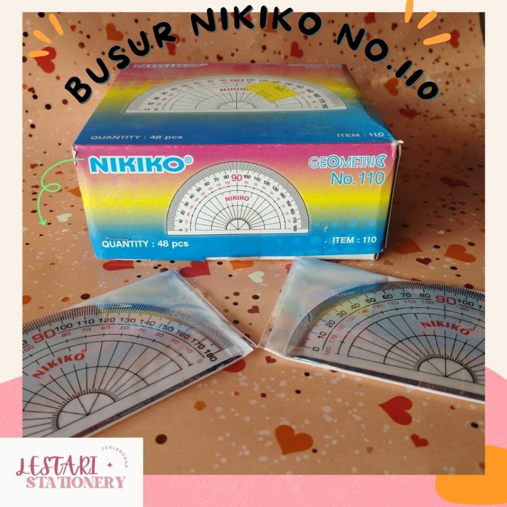 Jual Busur Derajat Nikiko No 110 | Penggaris Setengah Lingkaran ...