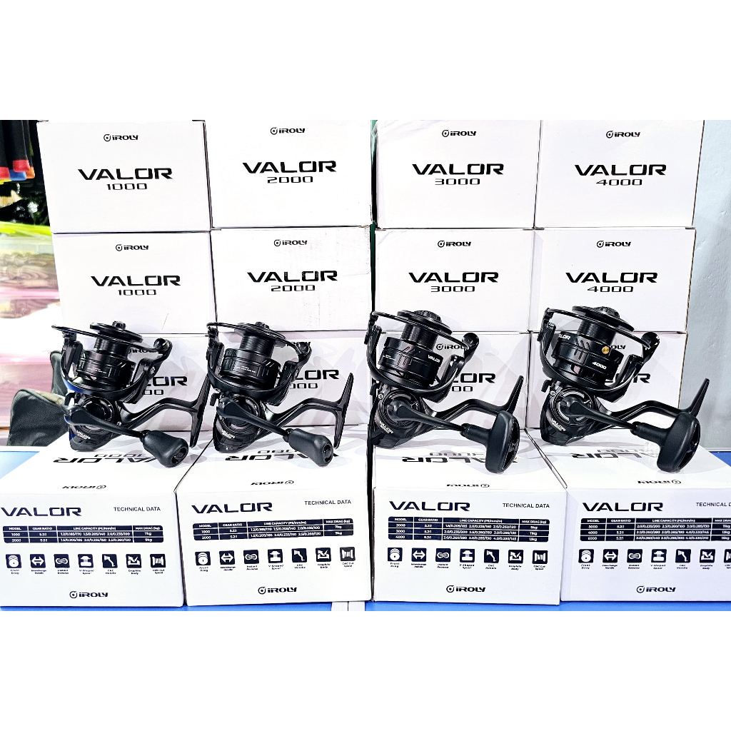 Jual REEL SPINNING IROLY VALOR POWER HANDLE 1000-4000 | Shopee Indonesia
