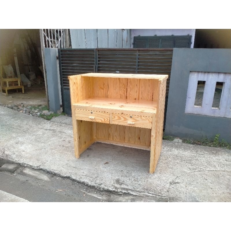 Jual meja kasir / meja resepsionis/ meja cafe / meja warkop | Shopee ...