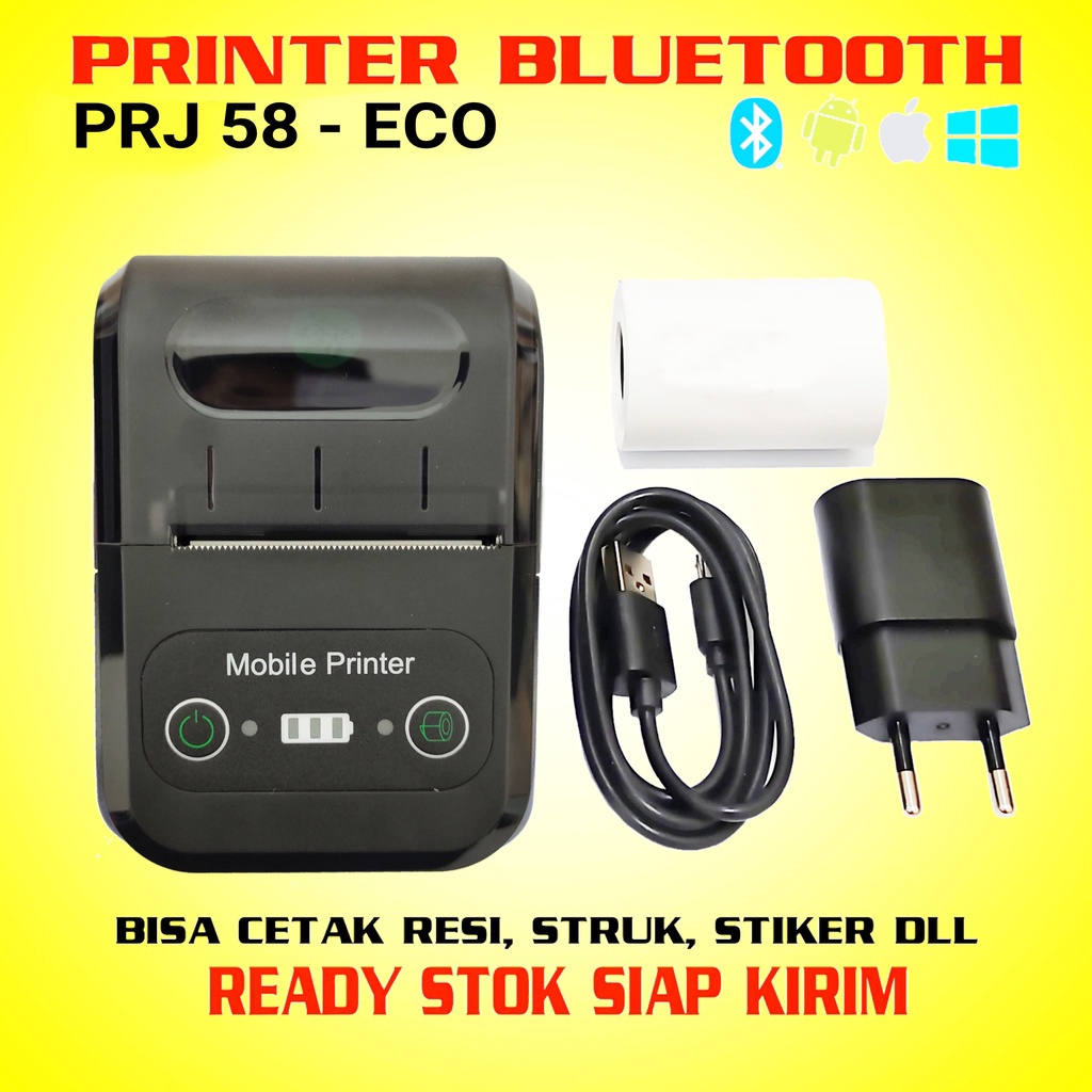 Jual PRINTER BLUETOOTH MINI PORTABLE PRINTER THERMAL 58MM CETAK RESI NOTA STRUK PENJUALAN ...