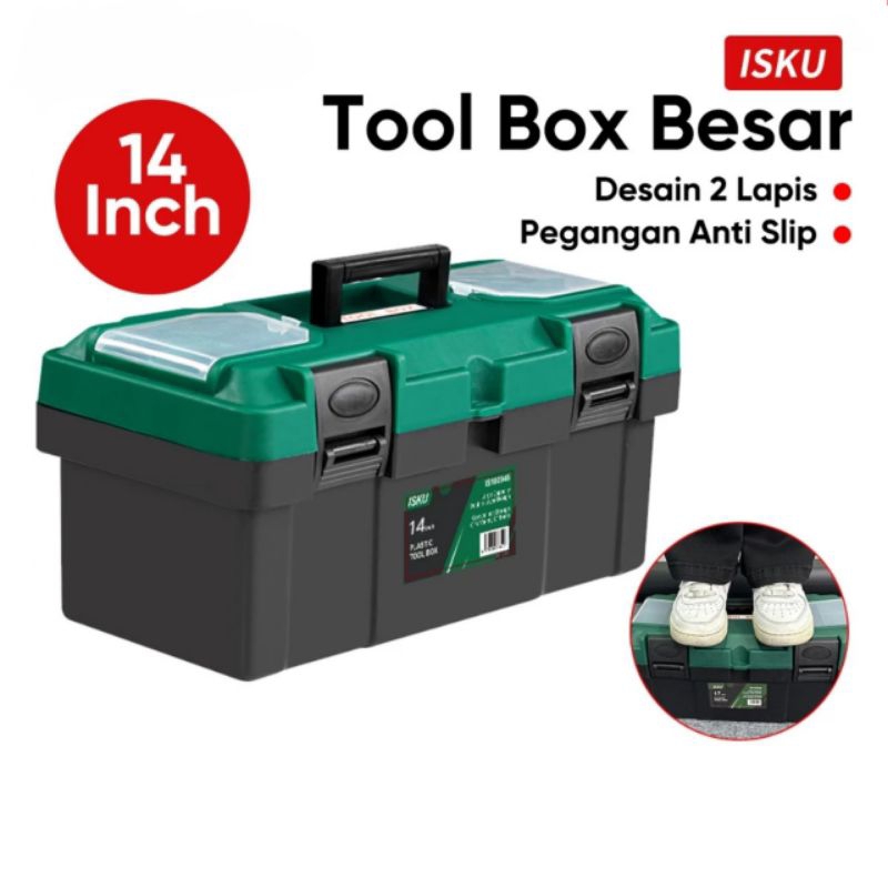 Jual ISKU Tool Box Besar 14 Inch - Toolbox Perkakas Stainless 14 Inch ...