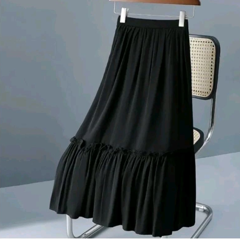 Jual Rok Serut Wanita Panjang Muslim Bahan Crinkle | Shopee Indonesia