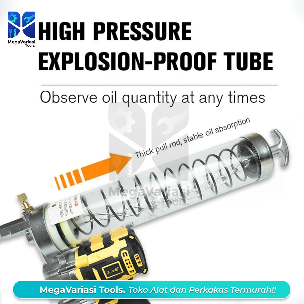 Jual Alat Grease Semprot Listrik Electric Spray Gun 600CC 21 Volt ...