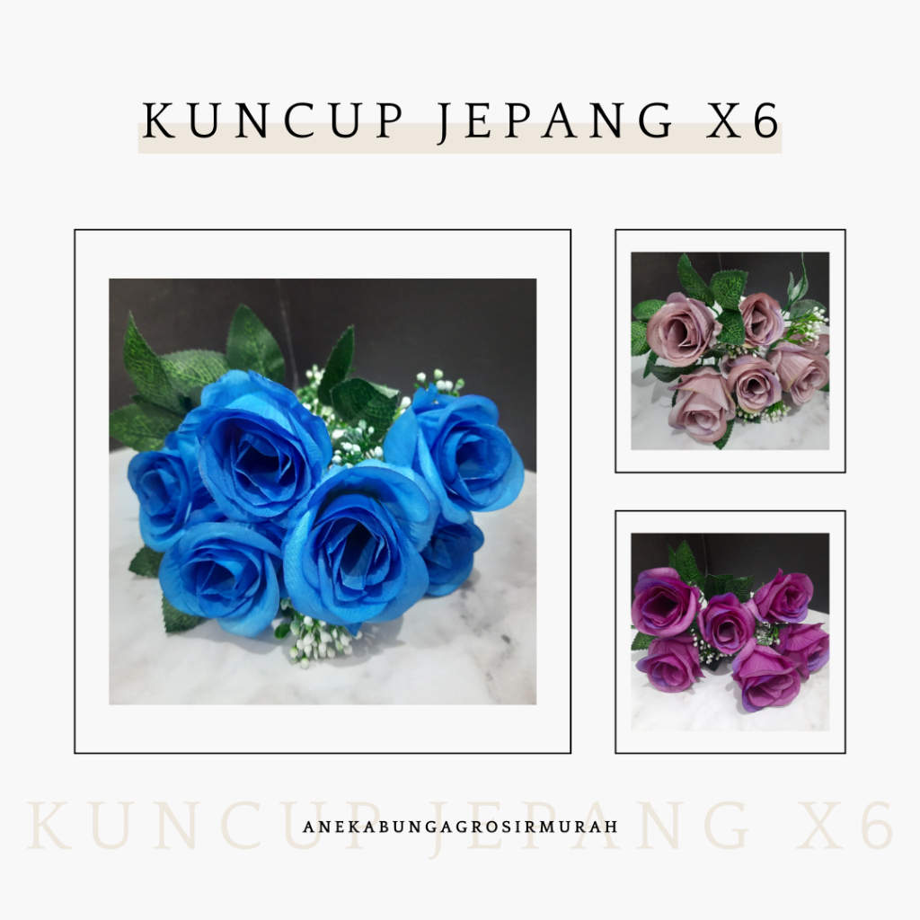Jual Bunga Mawar Kuncup Jepang Cabang 6 / Ecer KJ6 | Shopee Indonesia