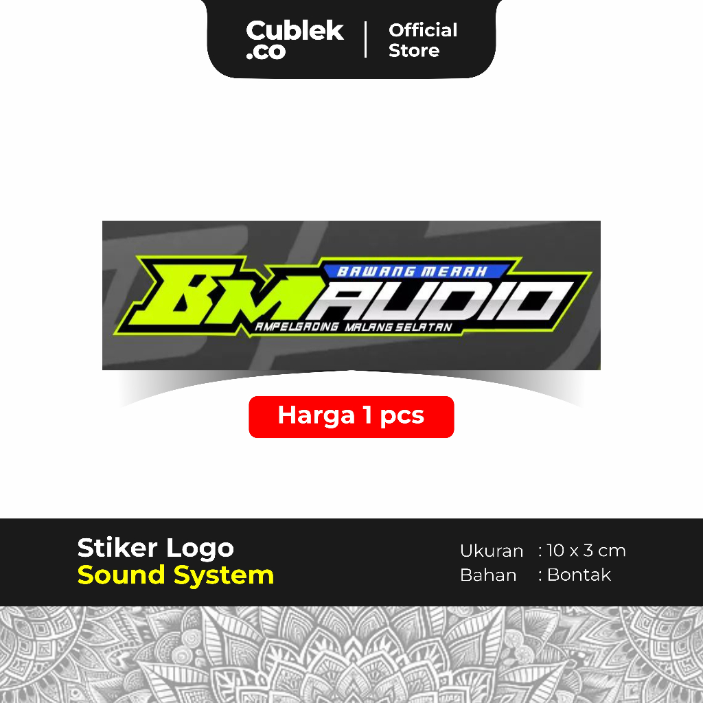 Jual Stiker Sound System BM AUDIO (Bahan Bontak) | Shopee Indonesia